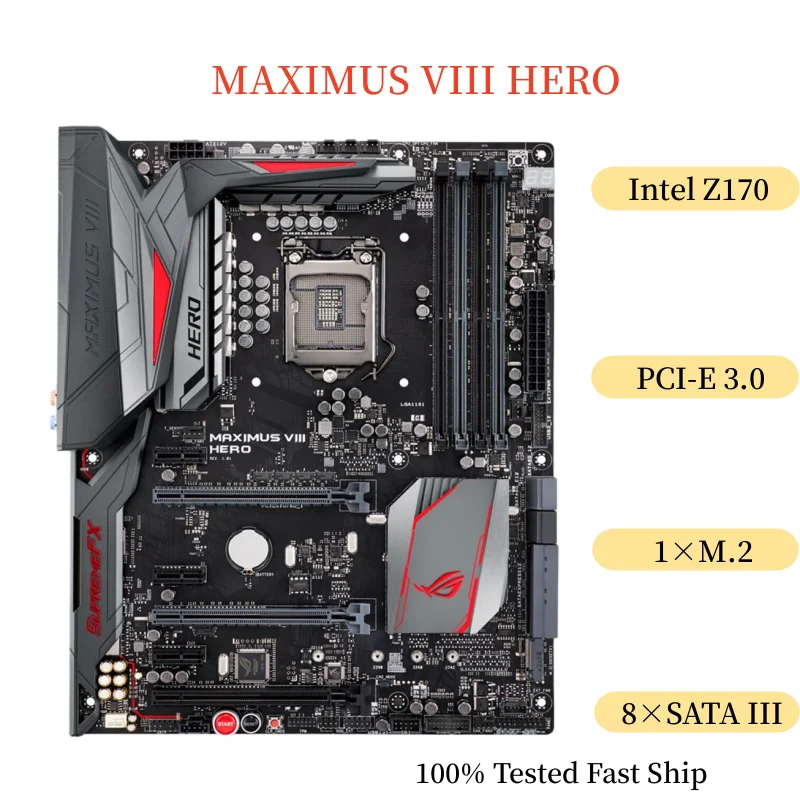 For-ASUS-MAXIMUS-VIII-HERO-Motherboard-64GB-LGA-1151-DDR4-ATX-Mainboard ...