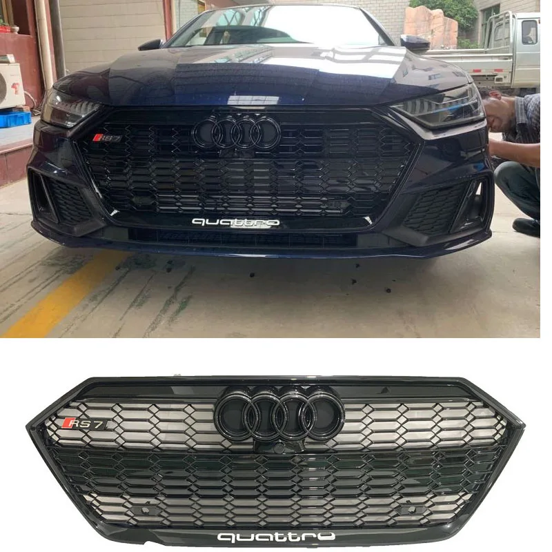 For-2021-2023-Audi-A7-Modified-RS7-Grille-with-Black-Front-Grille-and ...