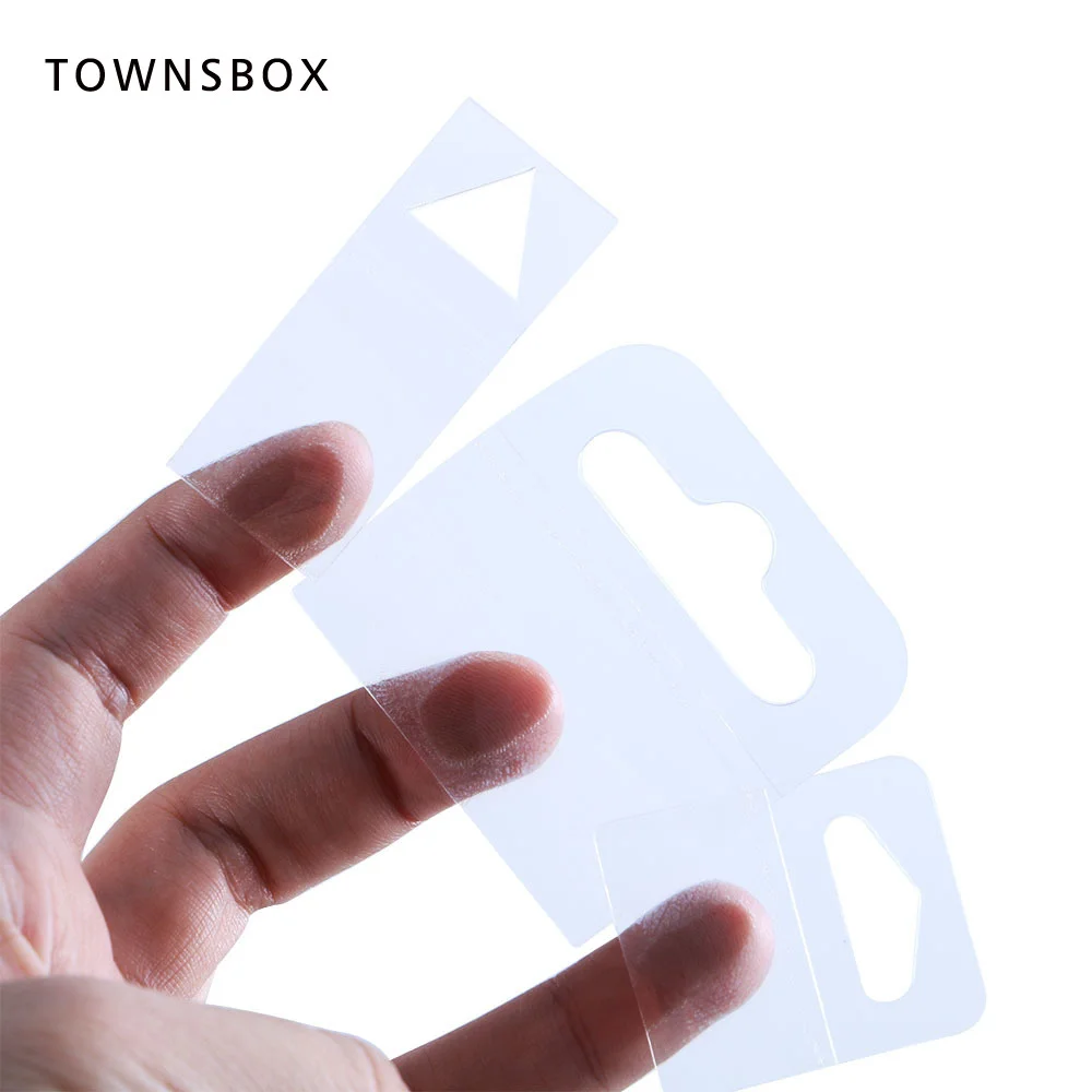 Bulk Hang Tabs With Euro Hole Adhesive, Black Clear Hanging Tab ...