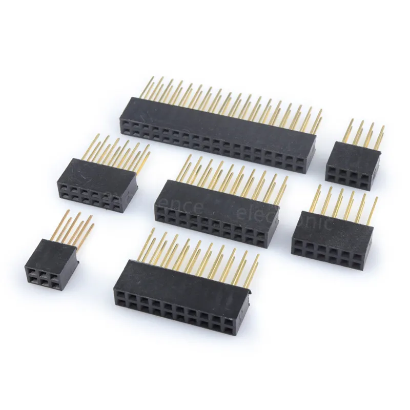 10PCS 2.54mm Double Row Female Long Pin 11mm Breakaway PCB Board Pin ...