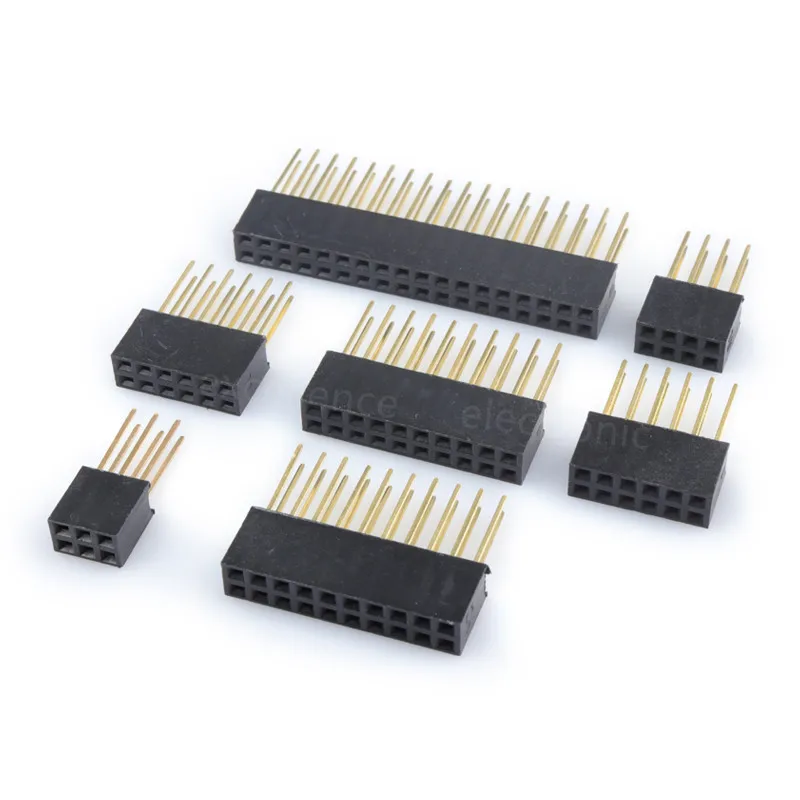 10PCS 2.54mm Double Row Female Long Pin 11mm Breakaway PCB Board Pin ...