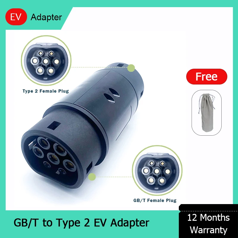KSEV GBT to Type 2 EV Adapter IEC-62196 32A 3Phases GB/T Standard ...