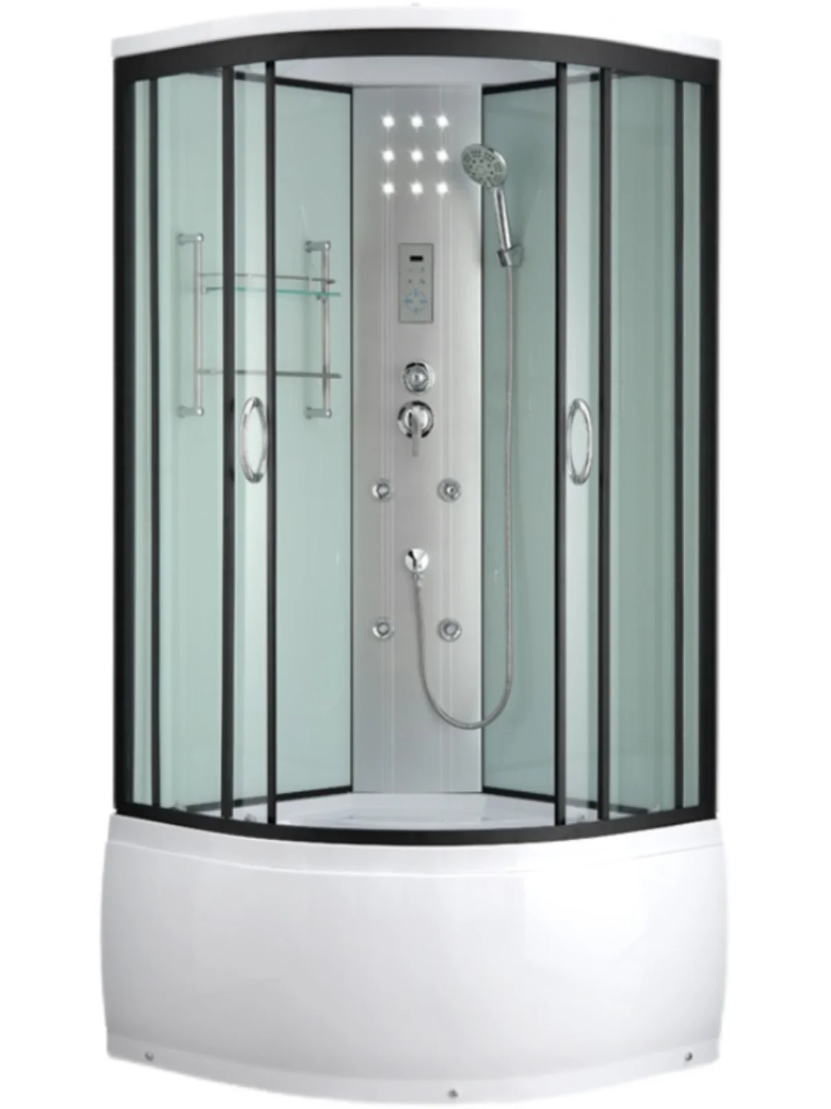 Home-bathroom-integrated-bathroom-enclosed-glass-partition-mesh-red ...