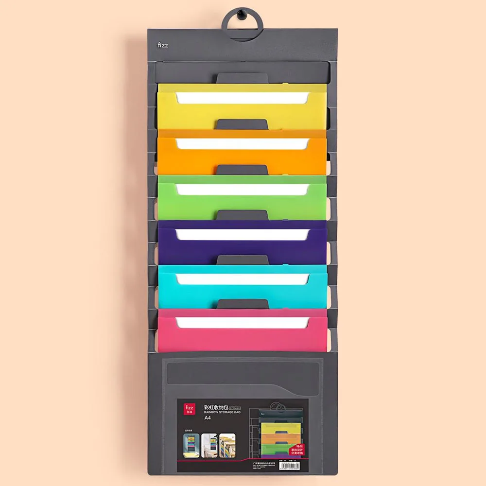 Fizz-Rainbow-Accordion-Bag-File-Organizer-Multi-layer-Folders-Pouch ...