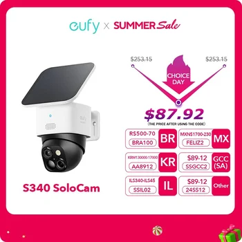 eufy SoloCam S340 Solar Security Camera Wireless Outdoor Camera 360 ...