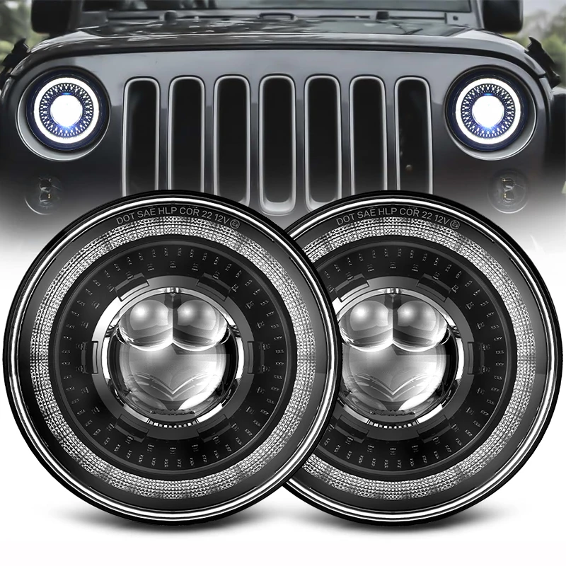 7-Car-Led-Headlight-For-Lada-Niva-4x4-7inch-H4-Led-Headlights-Angel ...