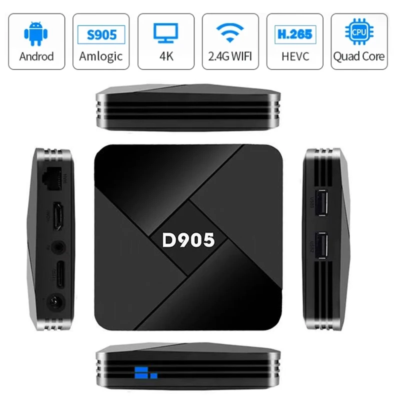 D905-Android-TV-Box-8GB-128GB-Amlogic-S905L-MIni-4K-4G-WiFi-Set-Top ...