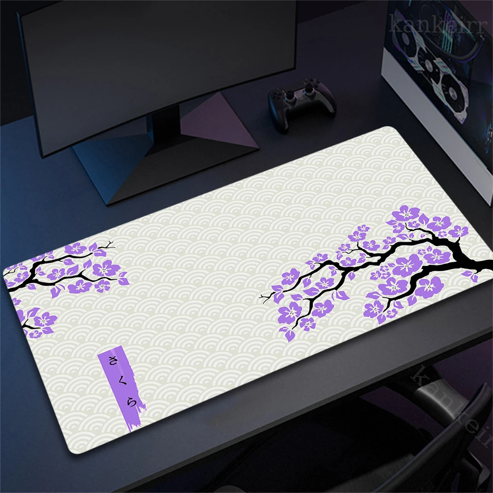 Purple-Cherry-Blossoms-Mousepad-Home-Computer-Table-Mat-Large-Pc-Mouse ...