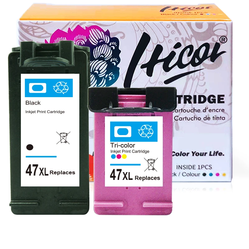 Hicor Remanufactured 47XL Ink Cartridge compatible for HP 47 for hp47 ...