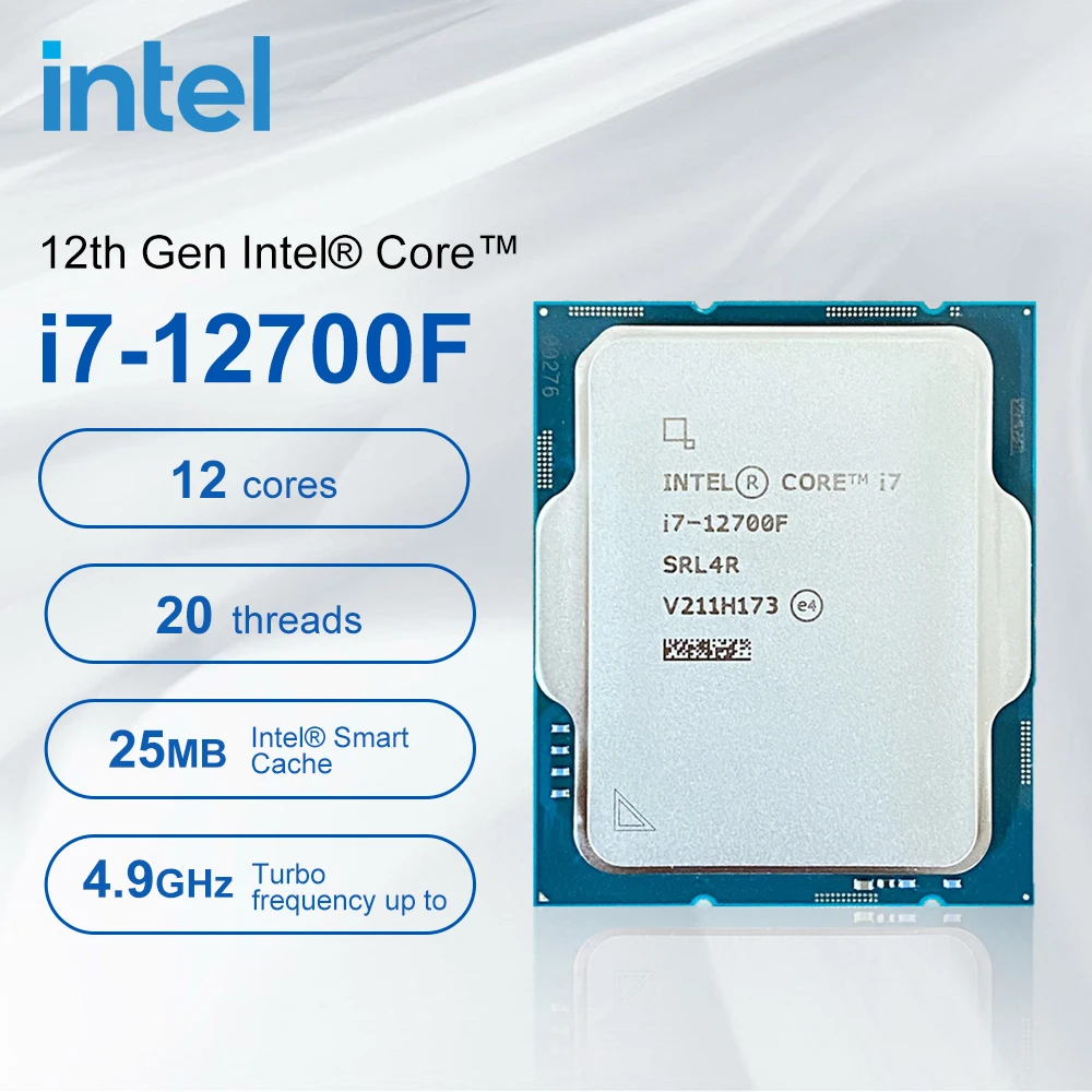 Intel New Core i7 12700F i7 12700F 2.1 GHz Twelve Core Twenty Thread ...