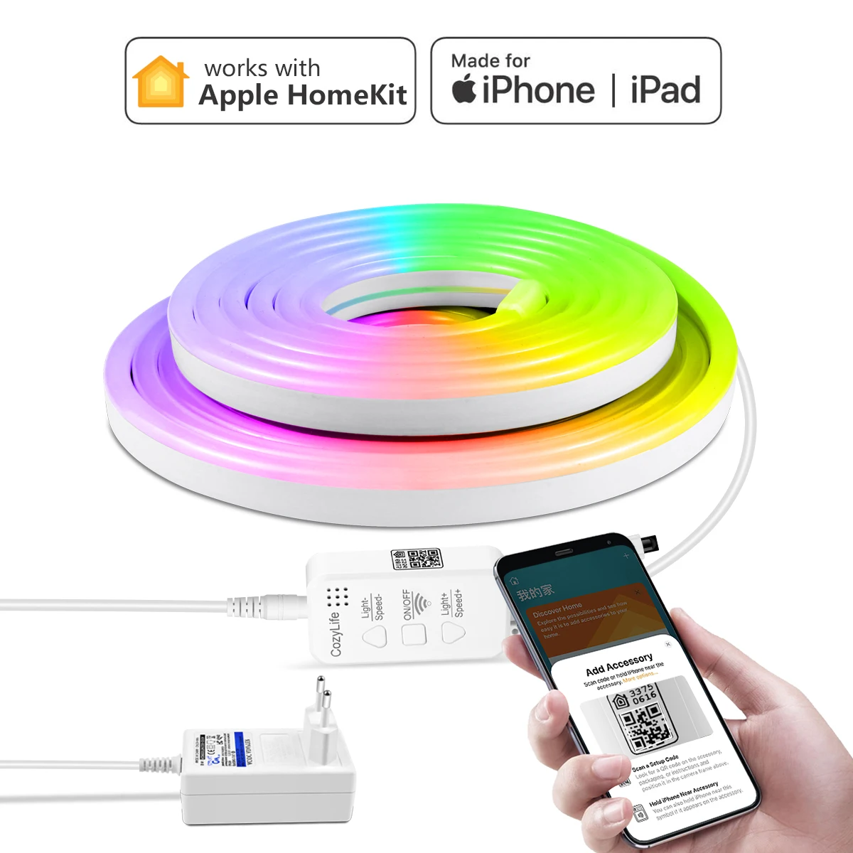 Smart-RGB-LED-Strip-para-Apple-Homekit-luz-de-n-on-controlador-WiFi-l ...