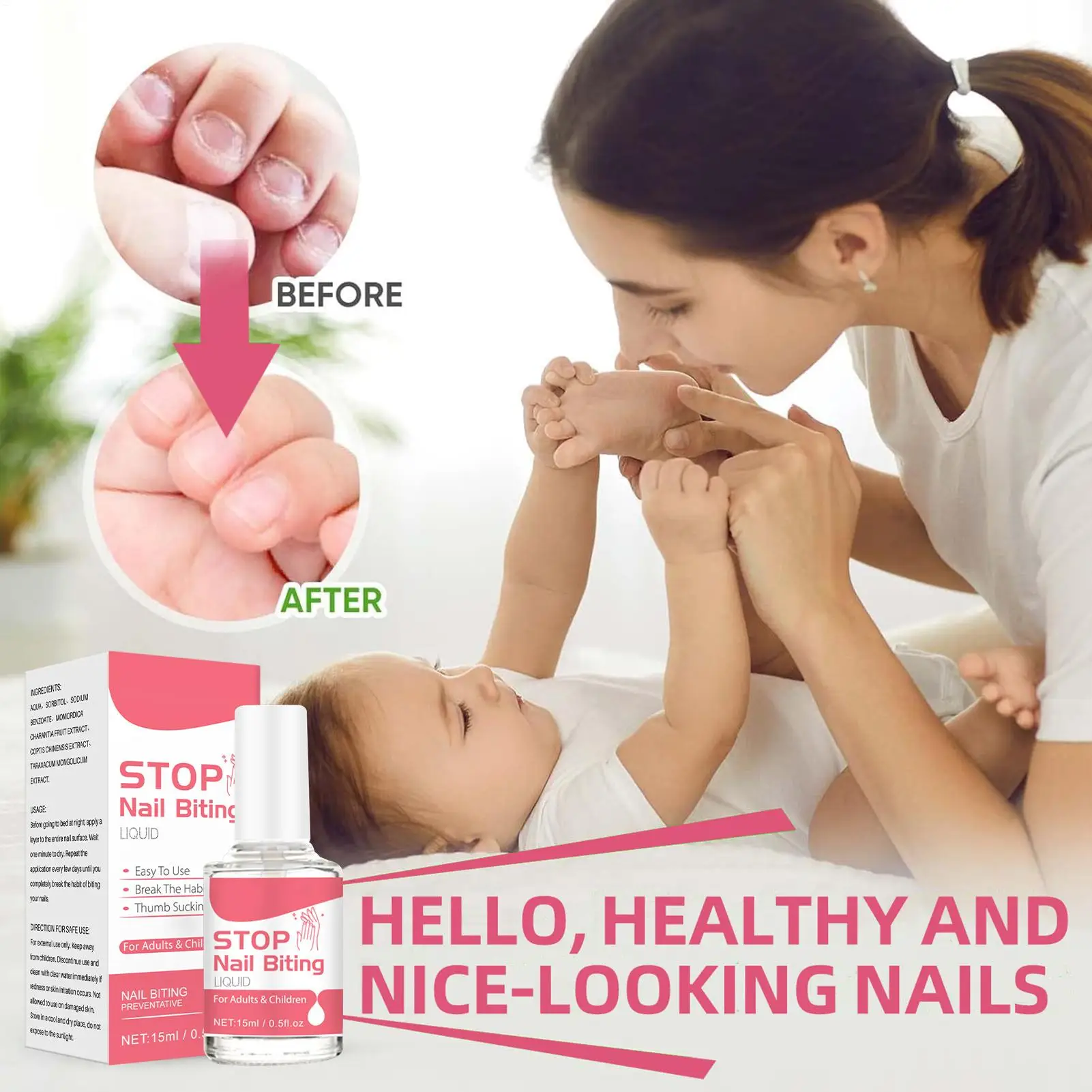 15ml Liquid To Stop Nail Biting 0.5fl oz Anti Bite Nail Polish Anti ...