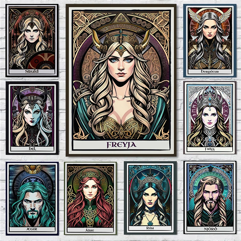 Norse-Mythology-Pagan-Gods-Art-Poster-Nordic-Goddess-Prints-Canvas ...
