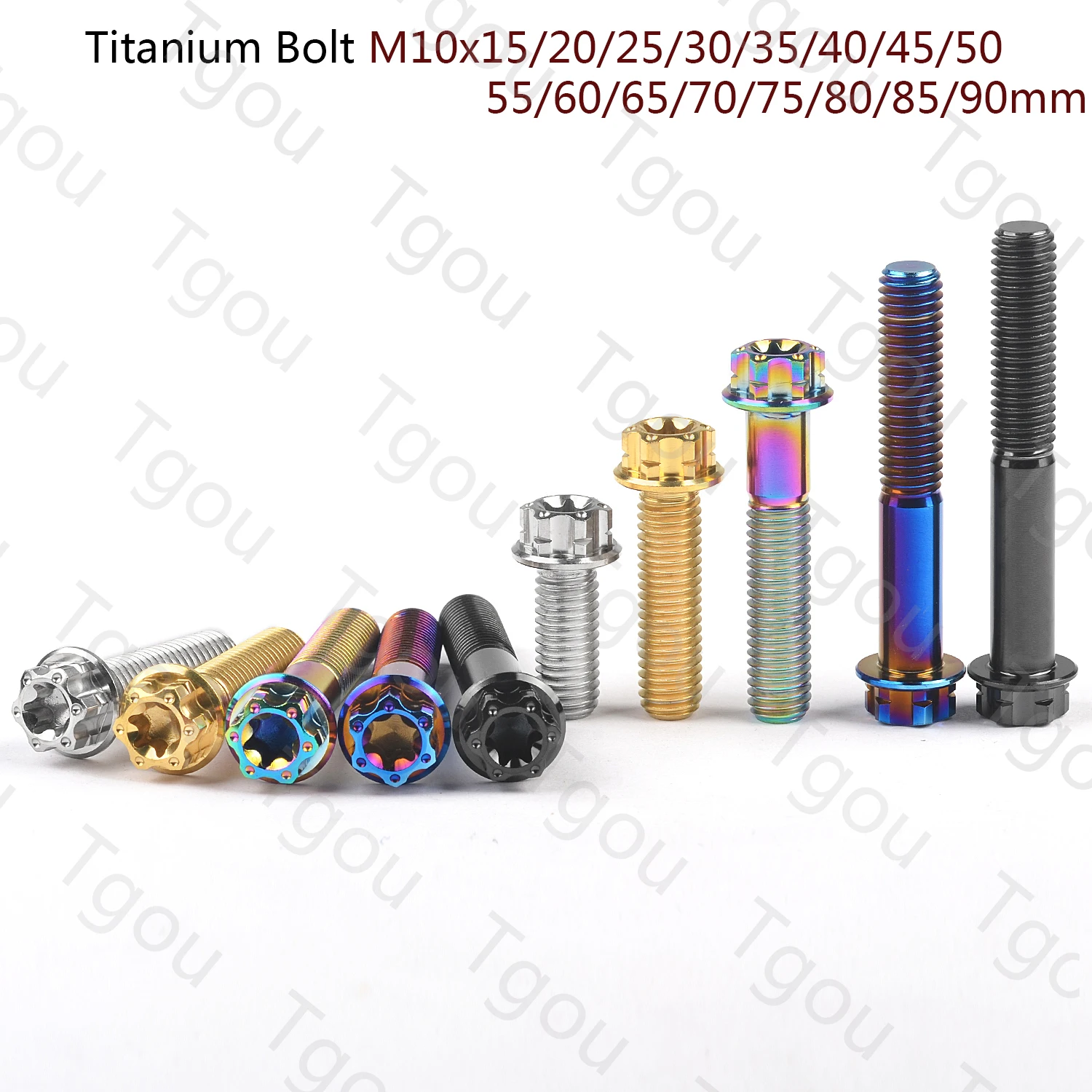 Tgou-Titanium-Bolt-M10x15-90mm-Pitch1-25-1-5mm-Flange-Torx-Head-Screws ...