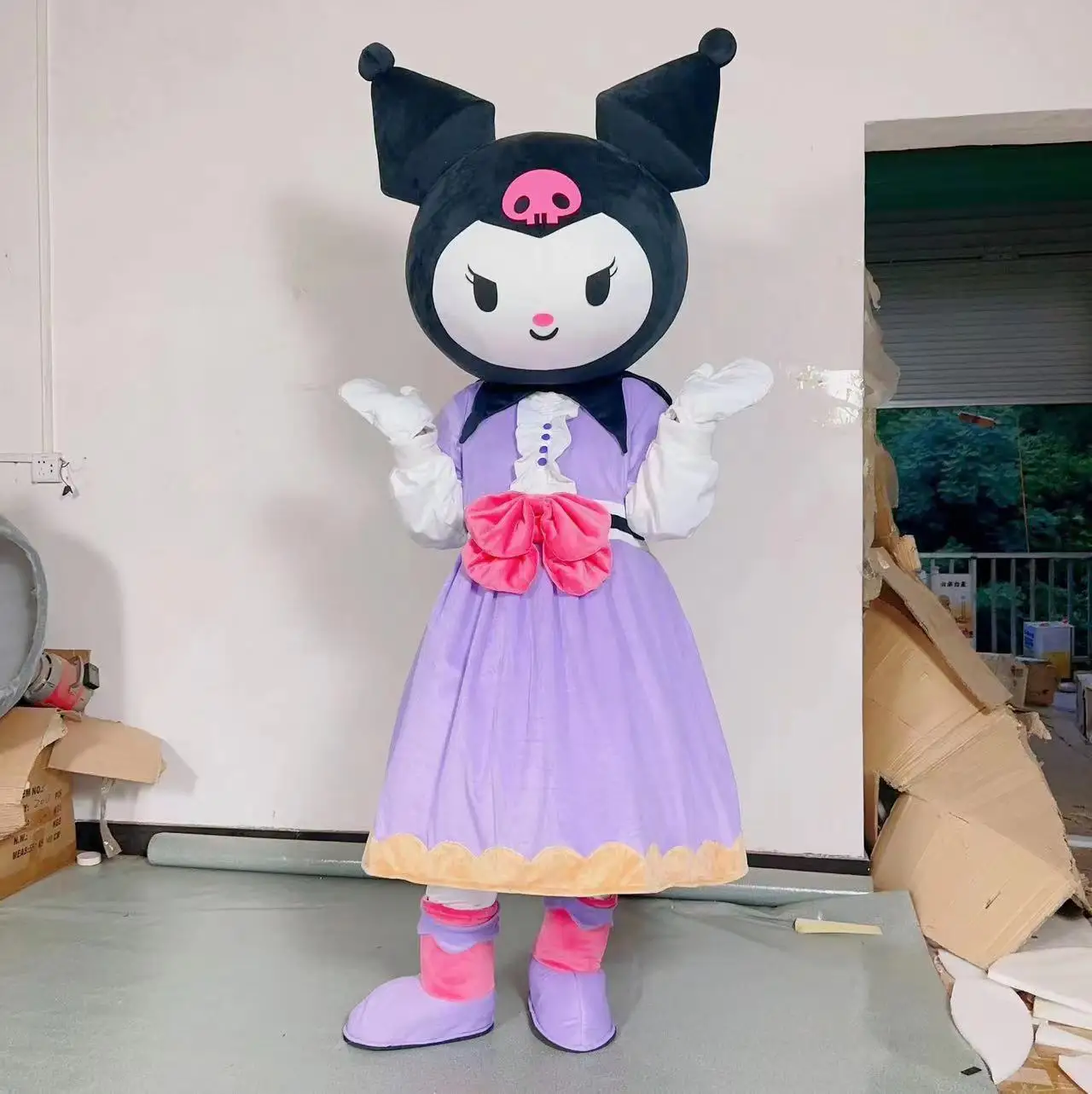 Cute Kuromi Mascot Costume Melody Pink Suit Purple Mascot Cartoon ...