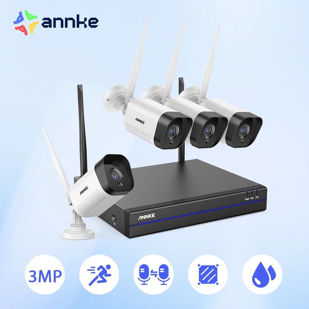 ANNKE-WiFi-sistema-di-videosorveglianza-con-5MP-NVR-3MP-telecamere-IP ...