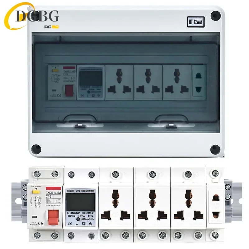Outdoor Waterproof Socket Electrical Distribution Box With MCB RCBO ...