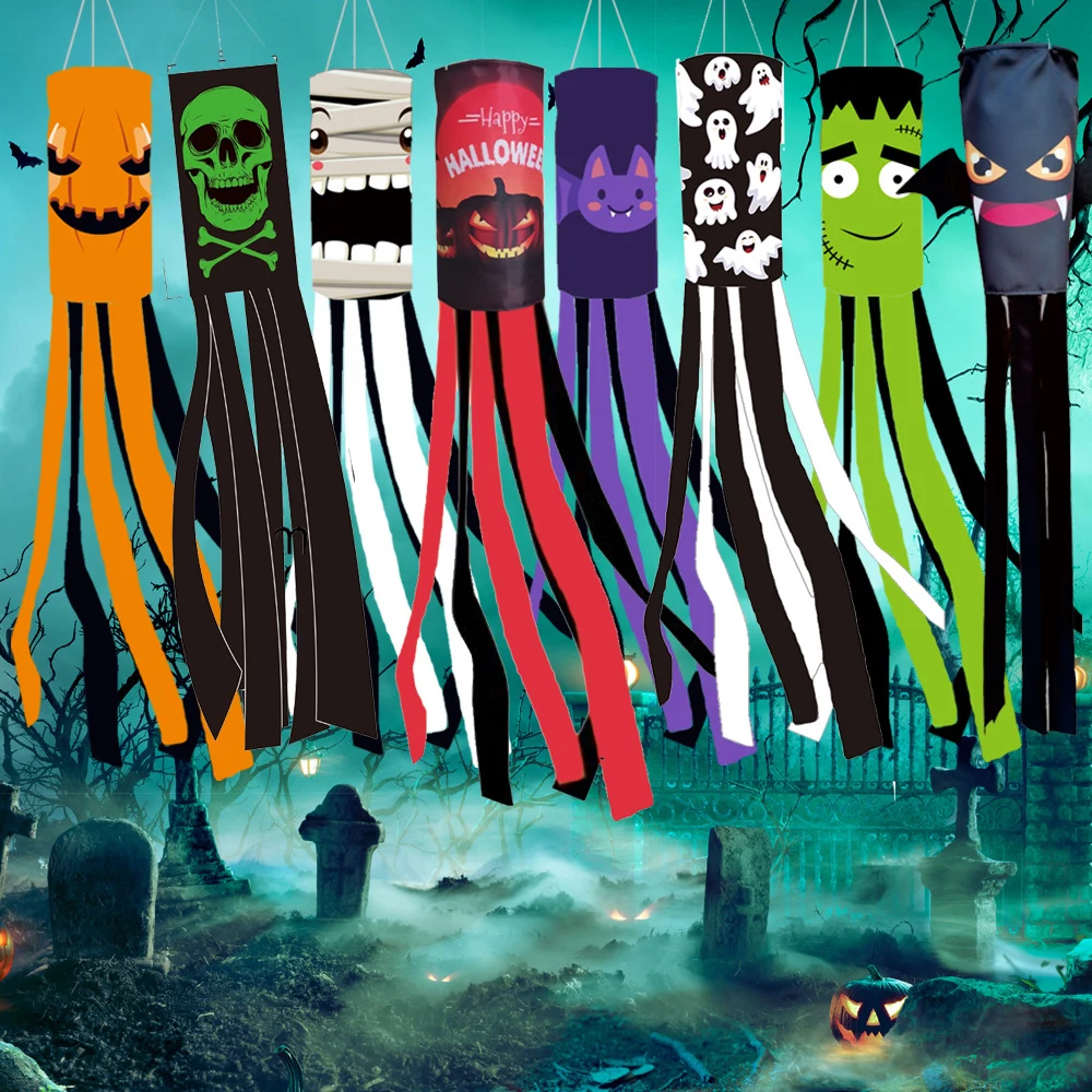1pack-Halloween-Windsock-Flag-39-Inch-Spooky-Cartoon-Flag-Wind-Socks ...