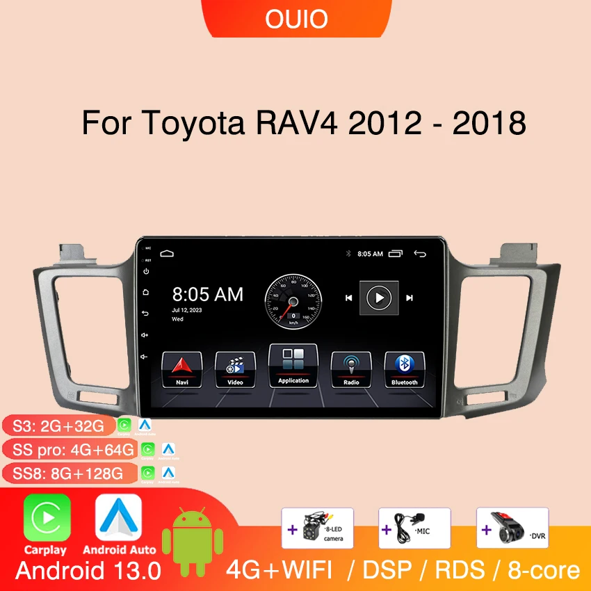 Android-13-Radio-For-Toyota-RAV4-Rav-4-XA40-2012-2013-2014-2015-2018 ...