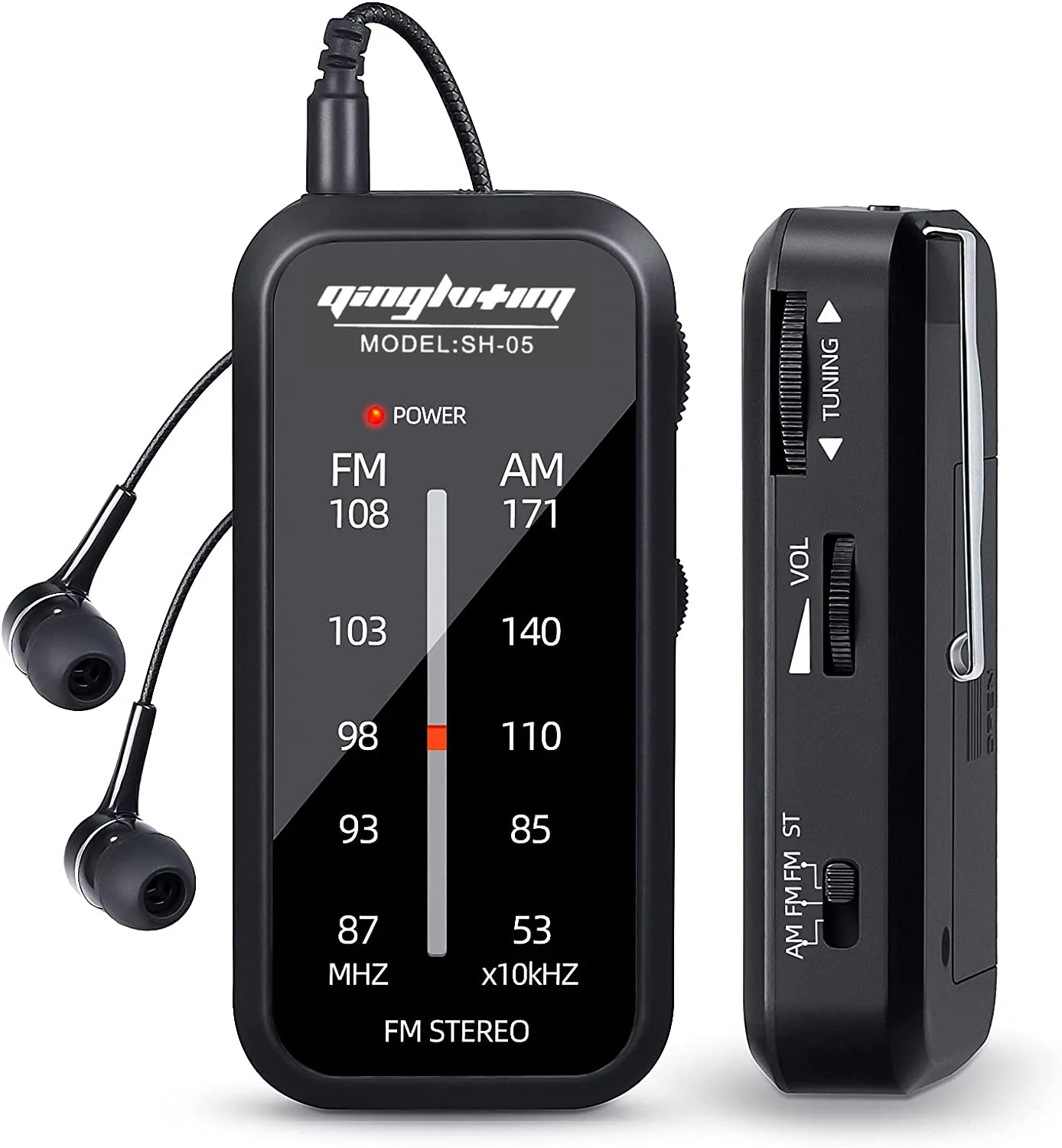 AM FM Radio Mini Pocket Radio walkman Hand Stereo Portable Radios ...