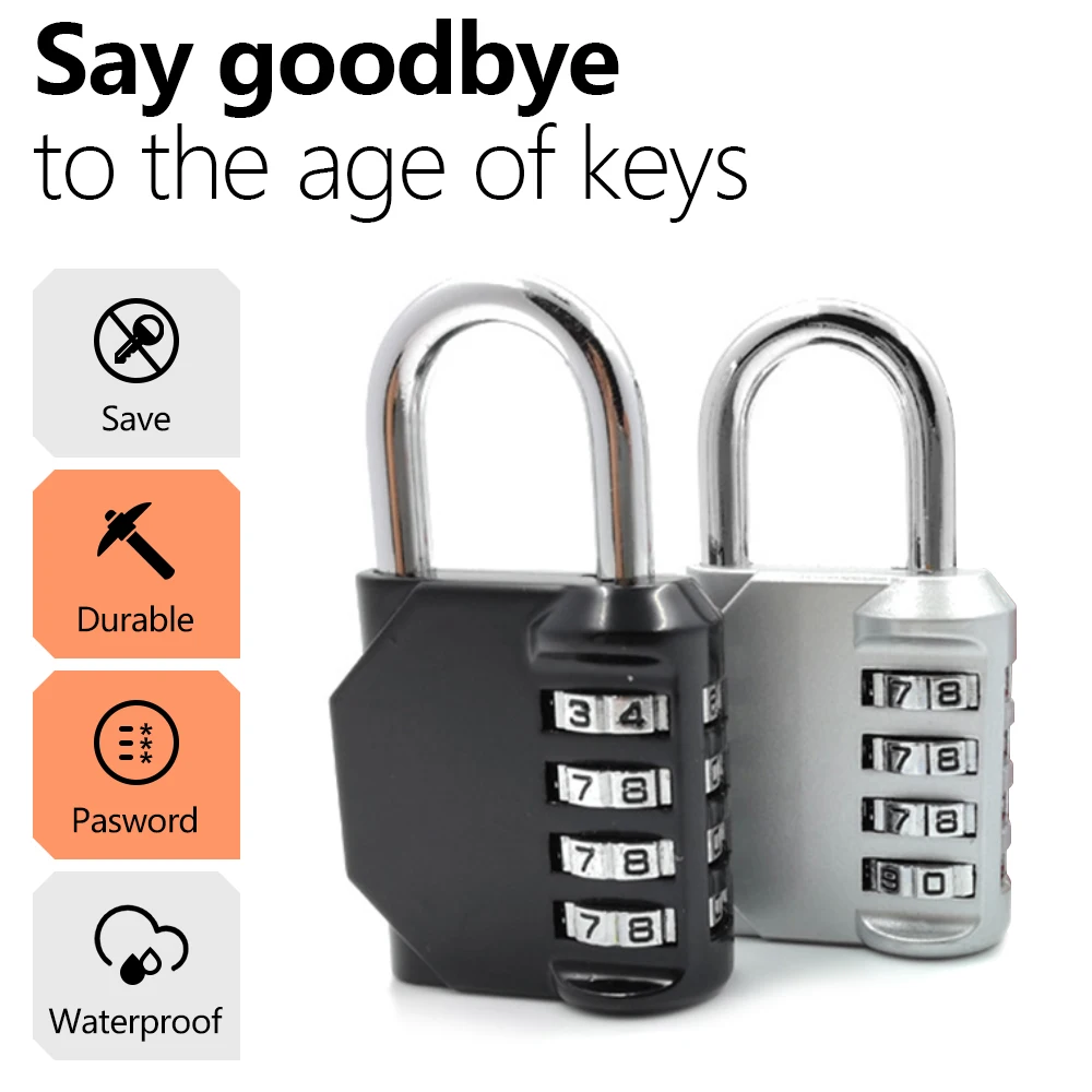 Customs-Padlock-Password-Locks-4-Digit-Waterproof-Outdoor-Lock-For-Door ...