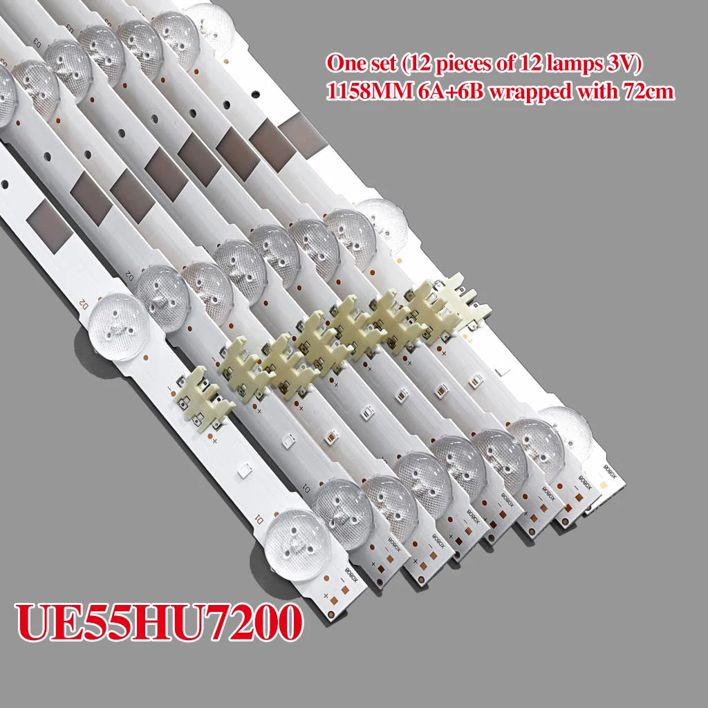 삼성용 LED 백라이트 스트립, 50 인치 UA50JS7200K UE50JU6870 UE50JU6872 UN50JS7200 ...