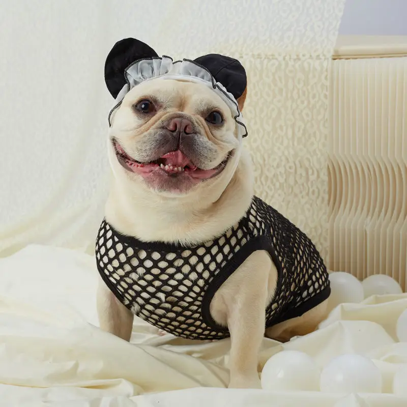 Dog-summer-clothes-cute-funny-method-bucket-fishnet-vest-set-thin-style ...
