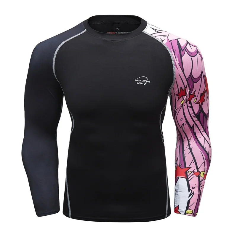 Rashguard-Compression-Shirt-Boxing-Running-Jerseys-Yoga-Fitness-MMA-Men ...