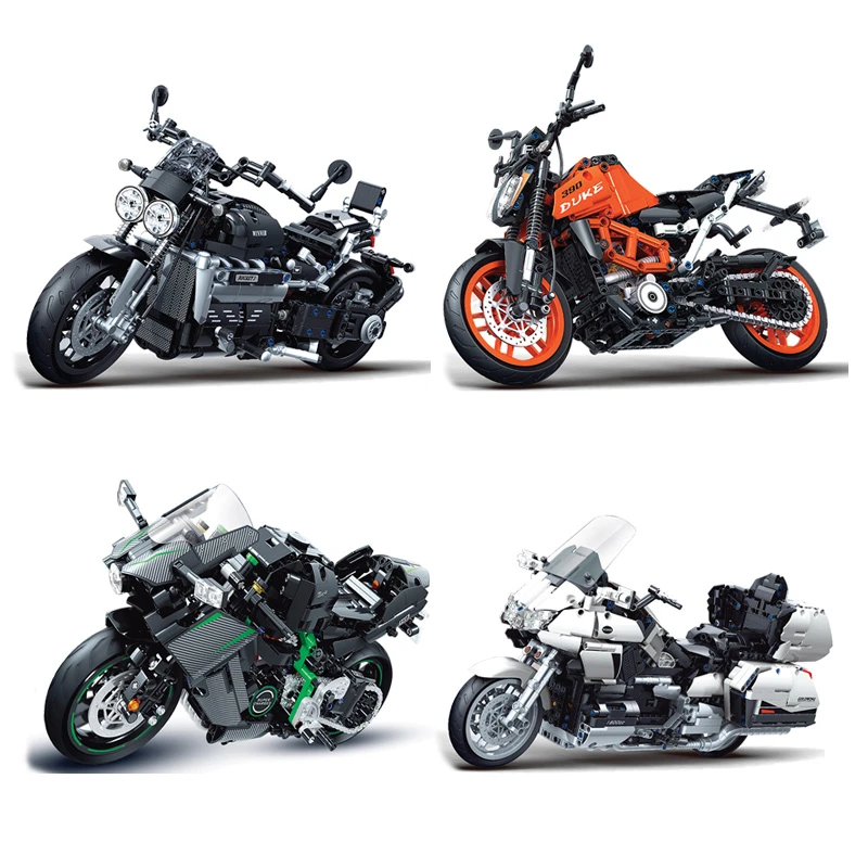 Moc Building Blocks Motorcycle Kits Sets Model Bricks Sets City Racing ...