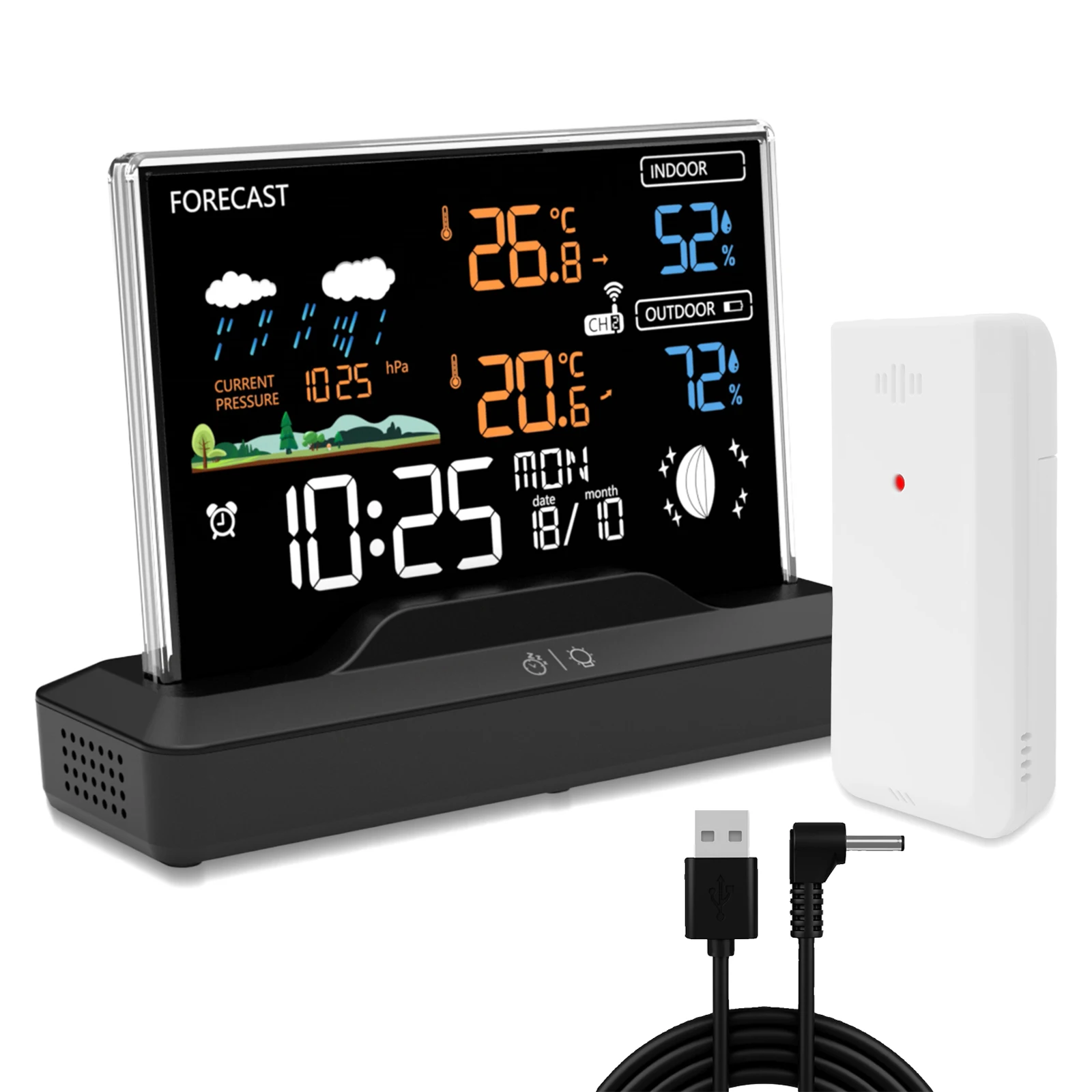 Wireless Weather Station RF Weather Station with Weather Forecast ...