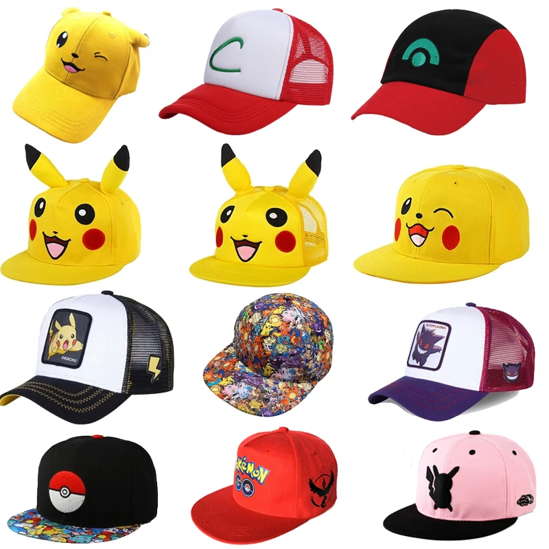 Pikachu-Baseball-Cap-Pikachu-Cartoon-Hat-Cosplay-Summer-Man-Hip-Hop ...