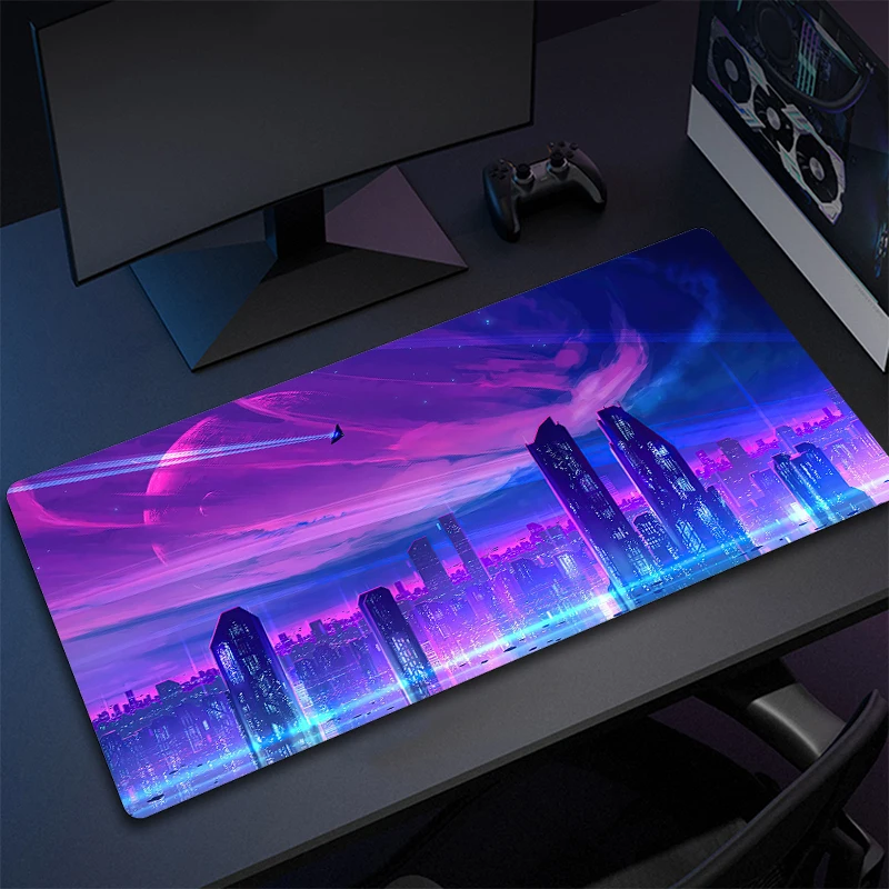 Computer Mousepad Moon Landscape Gamer Large Non Slip Mouse Pad Gaming ...