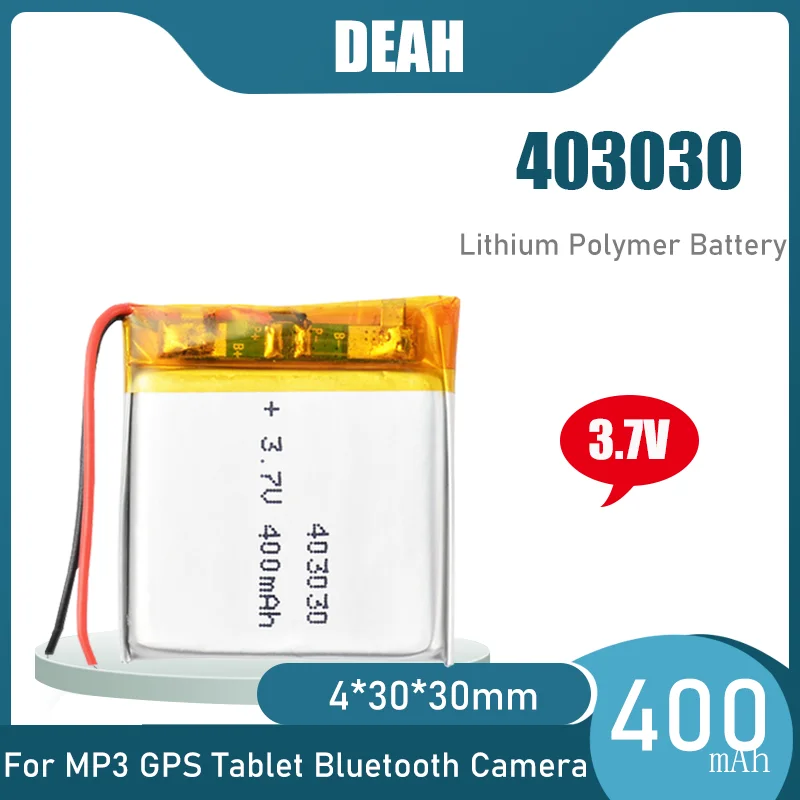 1-2PCS-403030-043030-3-7V-400mAh-Rechargeable-Lithium-Polymer-Battery ...