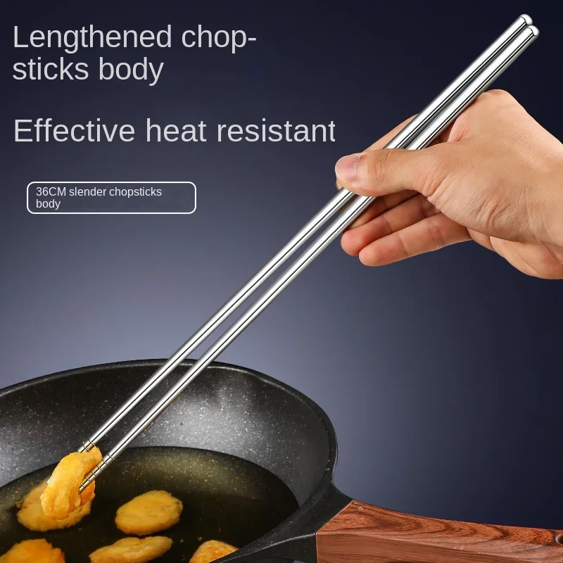 304 Stainless Steel Long Chopsticks and Extended Metal Hot Pot ...