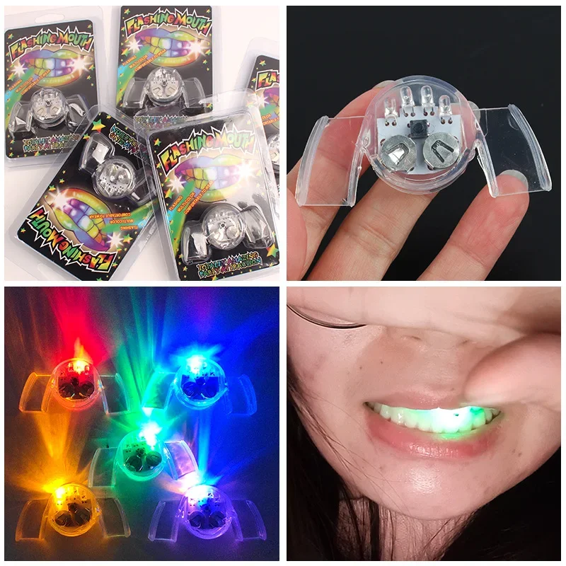 Halloween-LED-Mouth-Braces-Light-Up-Piece-Glow-Teeth-Children-Toys-Rave ...