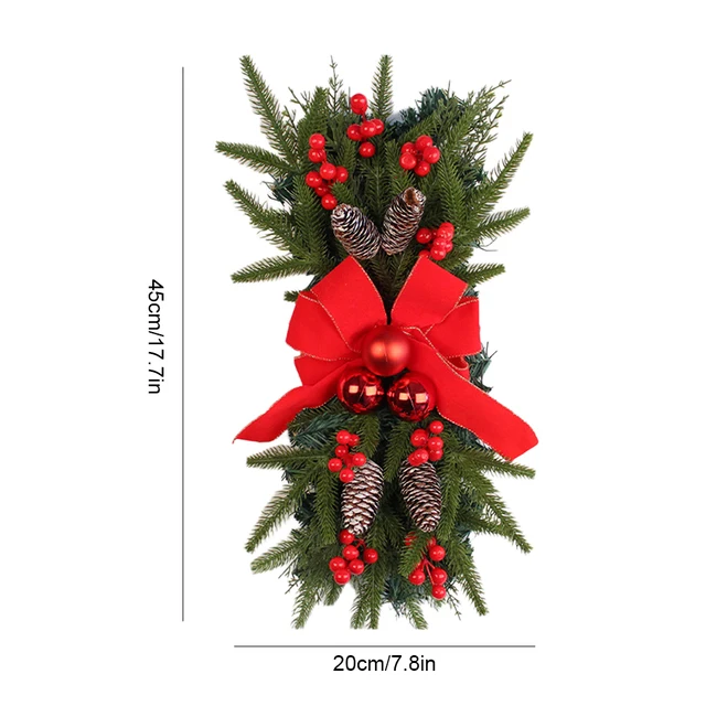 Realistic Pine Swag With Bow Christmas Norfolk Pine Swags, Christmas ...