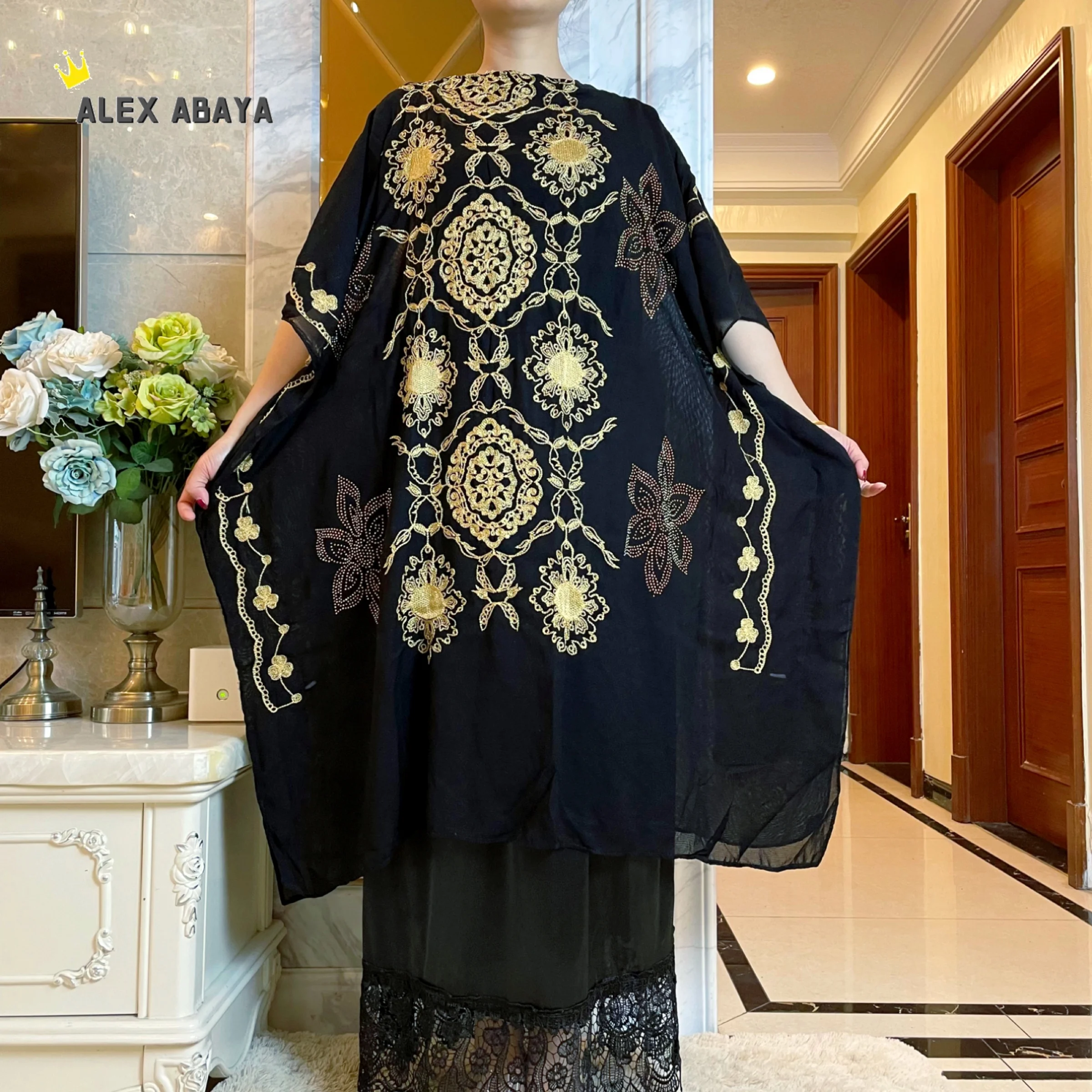 2022-Dubai-Short-Abaya-For-Women-High-Grade-Rrope-Embroidery-Muslim ...