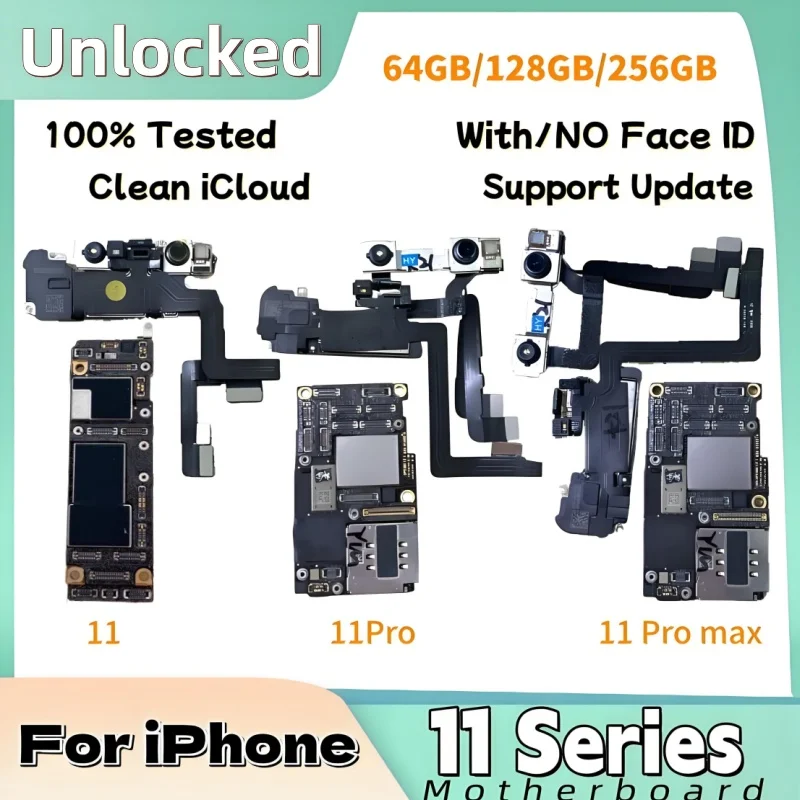 100% Tested Unlocked Motherboard For iPhone 11 pro max Clean iCloud ...