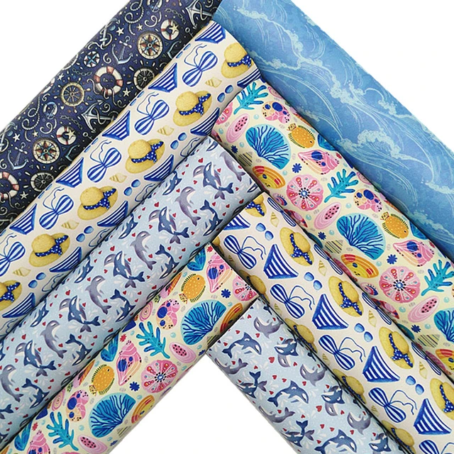 Beach Theme Vinyl Fabric