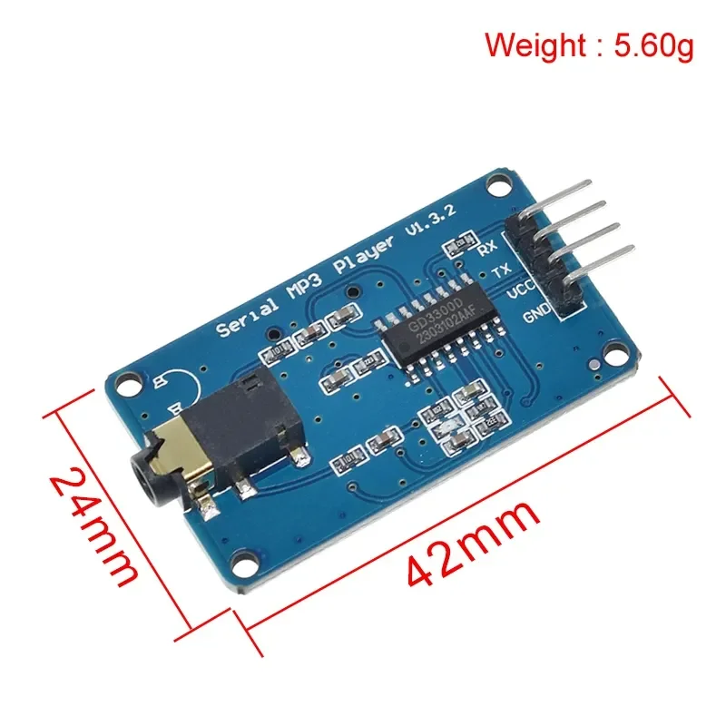 YX5300-UART-TTL-Serial-Control-MP3-Music-Player-Module-Support-MP3-WAV ...