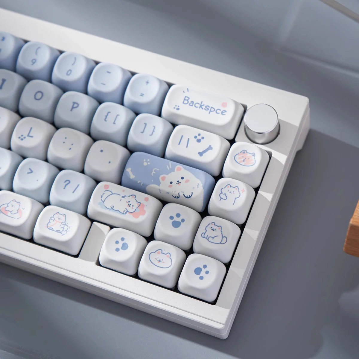 95Keys-MOA-Profile-Keycaps-Cartoon-Dog-Cat-Theme-PBT-Key-Caps-for-GMK67 ...