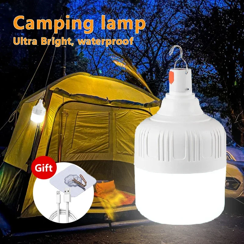 Waterproof-portable-rechargeable-LED-bulb-ultra-bright-outdoor-camping ...