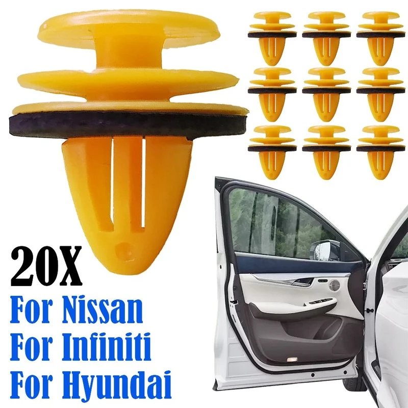 20pcs Door Trim Panel Retainer Clips Fastener Hole Rivets For Hyundai ...