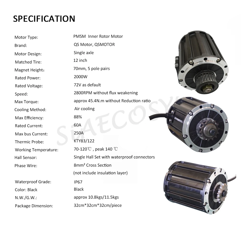 Electric Scooter Kit QS Motor 2000W QS120 with Votol EM100 4