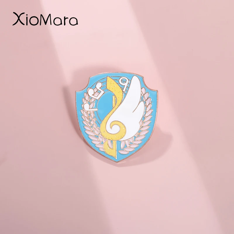 Music-Note-Angel-Wings-Shield-Enamel-Pinsbeautiful-Melody-Jumping-Notes ...