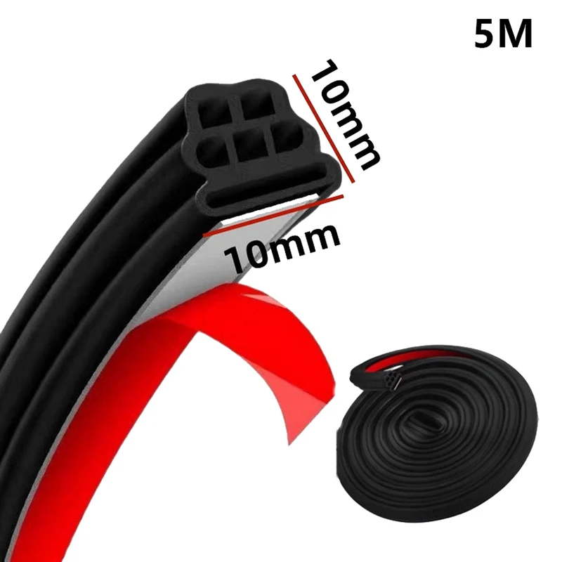 Car Rubber Seal Strips Three Layer Six Hole Thickened Auto ...