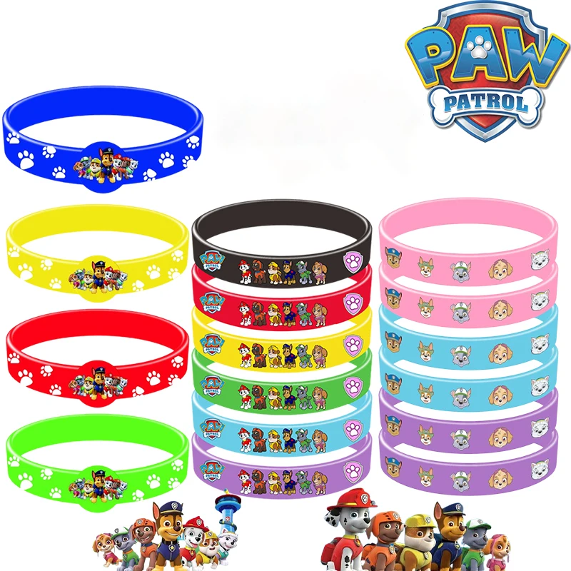 Paw-Patrol-Personalized-Kids-Silicone-Rubber-Wristband-New-Pendant ...