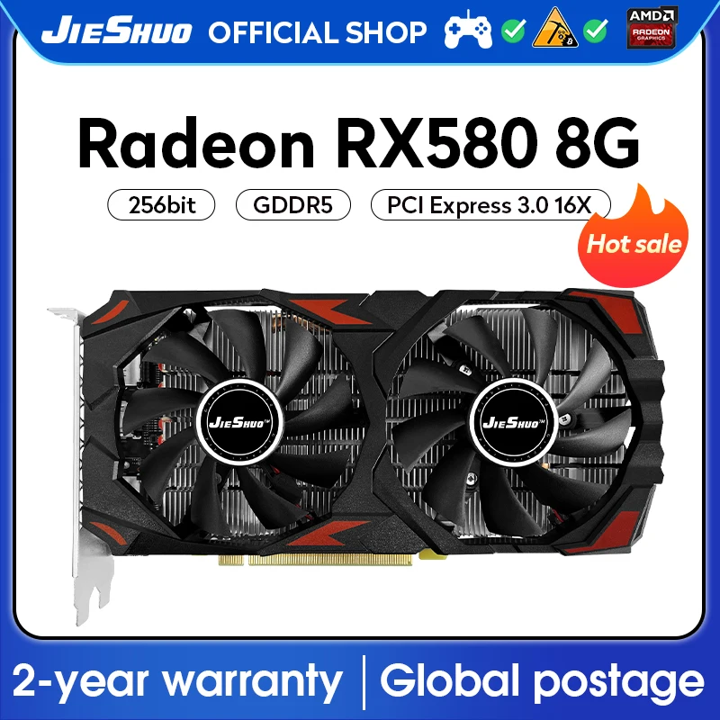 JIESHUO-AMD-gaming-graphics-cards-rx-580-8-gb-580-rx-8gb-2048sp-rx580 ...