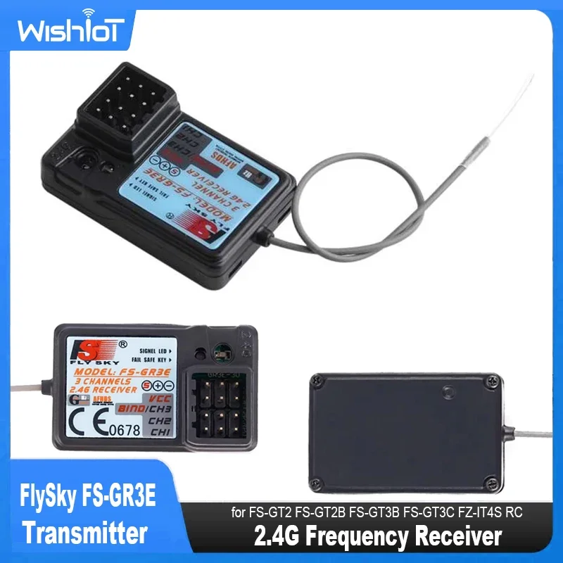 FlySky-FS-GR3E-2-4G-Frequency-Receiver-Waterproof-3-Channel-for-FS-GT2 ...