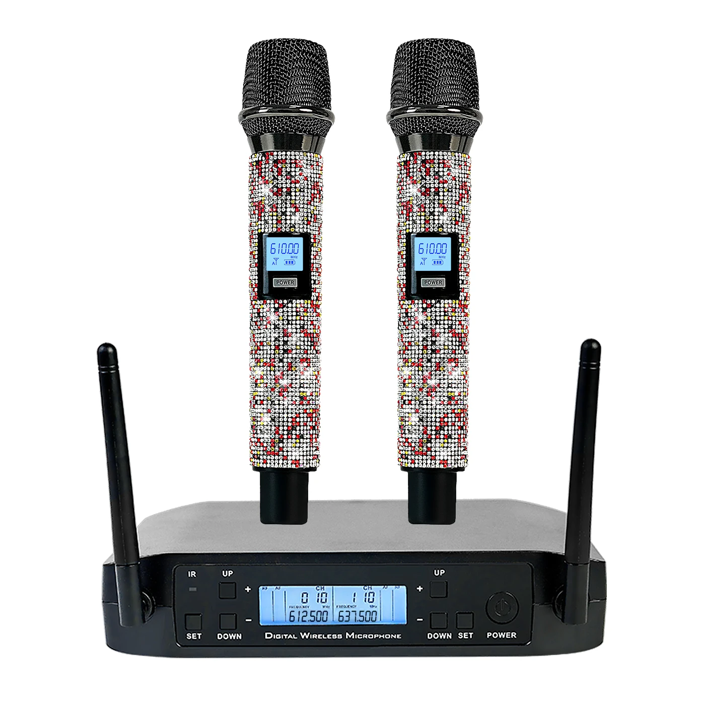 Pro-Wireless-Microphone-System-Diamond-Handheld-Cordless-Dynamic ...